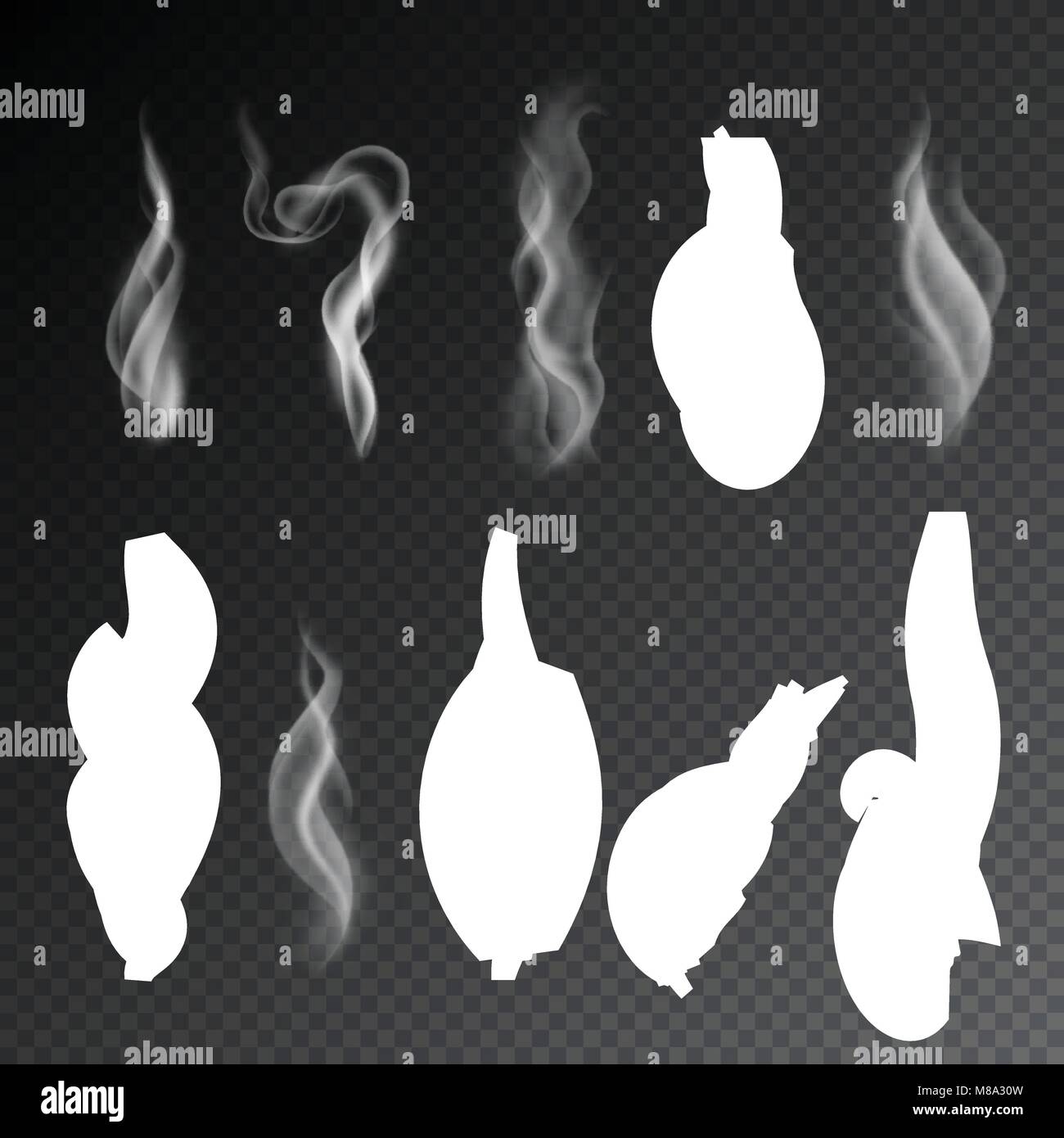 Smoke vectors on transparent background Stock Vector Image & Art - Alamy