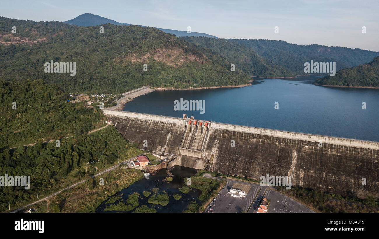 Aerial photos of Large Dam Stock Photo - Alamy