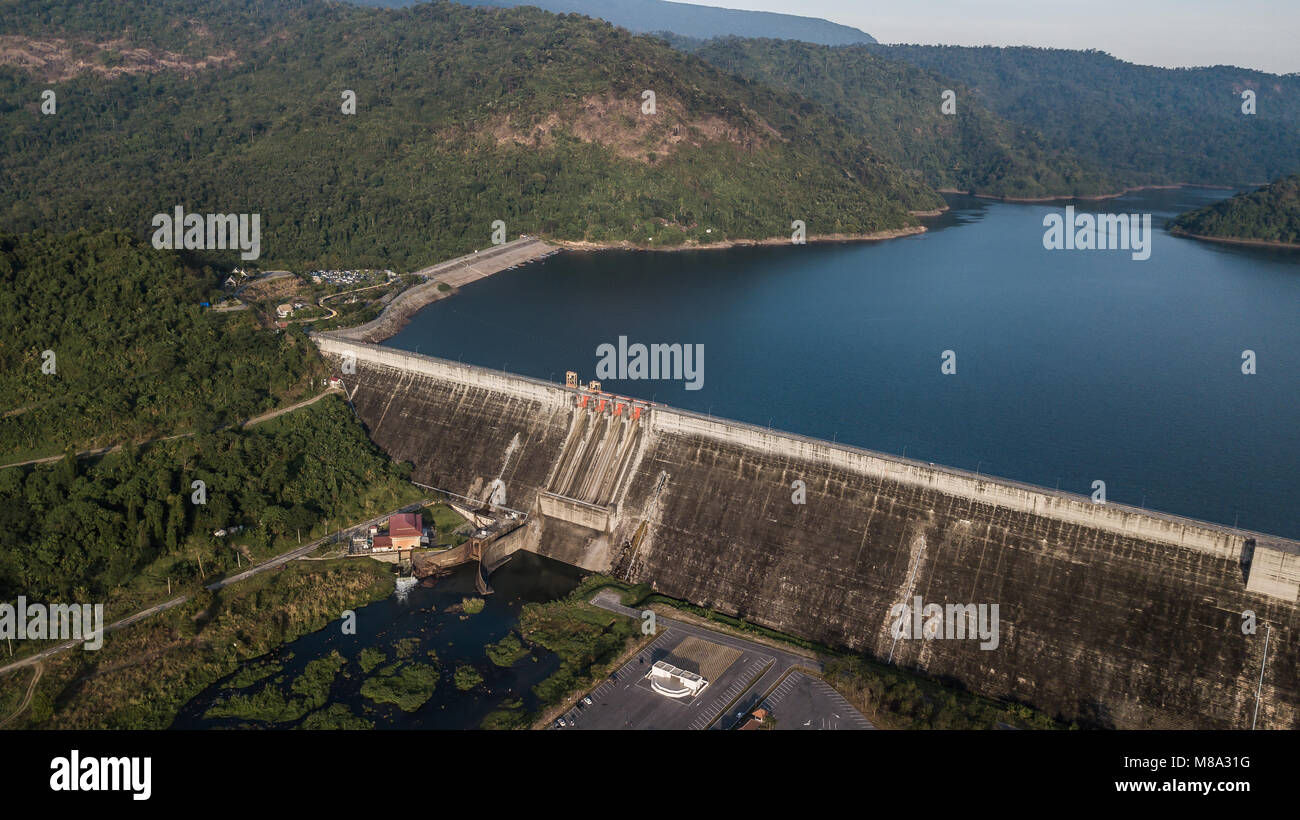 Aerial photos of Large Dam Stock Photo - Alamy