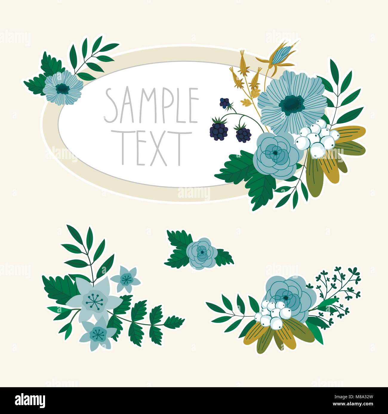 Vector flowers collection Stock Vector Image & Art - Alamy