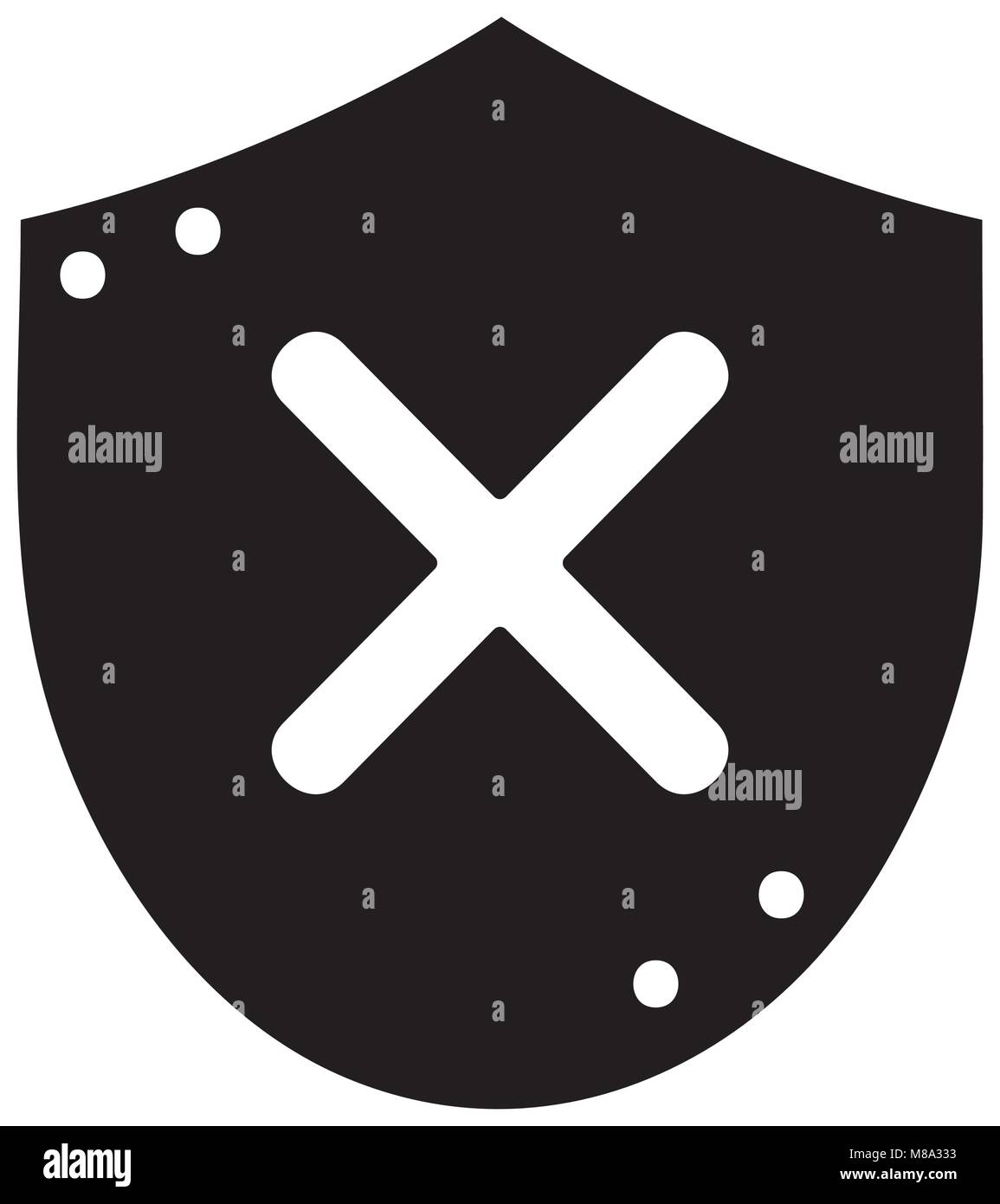 silhouette bad shield security protection sign Stock Vector Image & Art ...