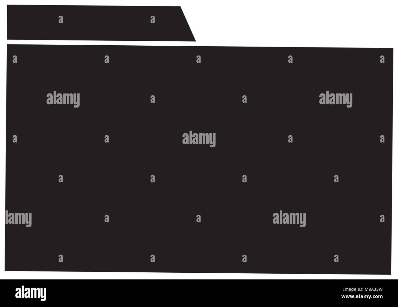 silhouette file folder archive to organize information Stock Vector ...