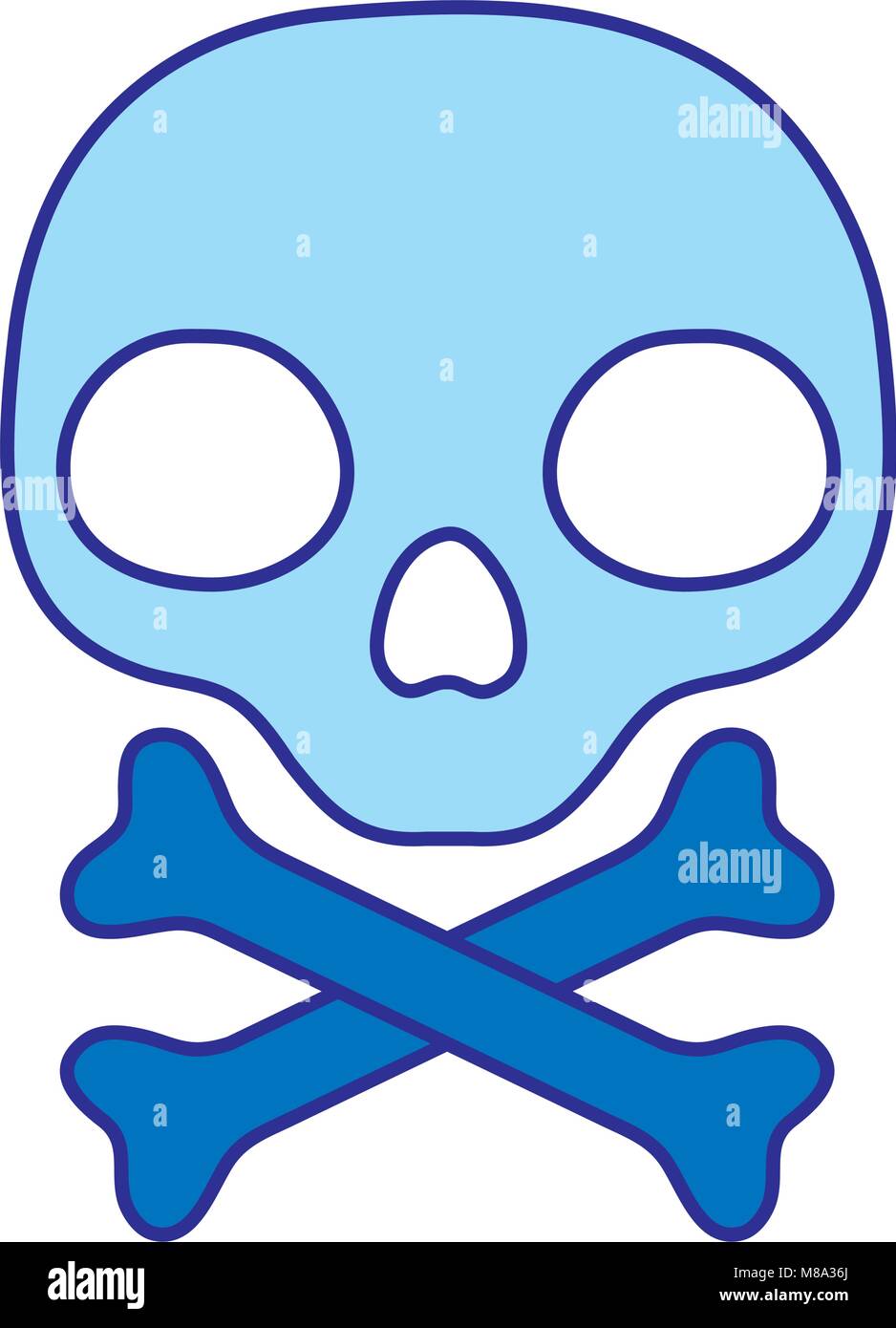 duo color warning skull and bones danger sign Stock Vector Image & Art ...