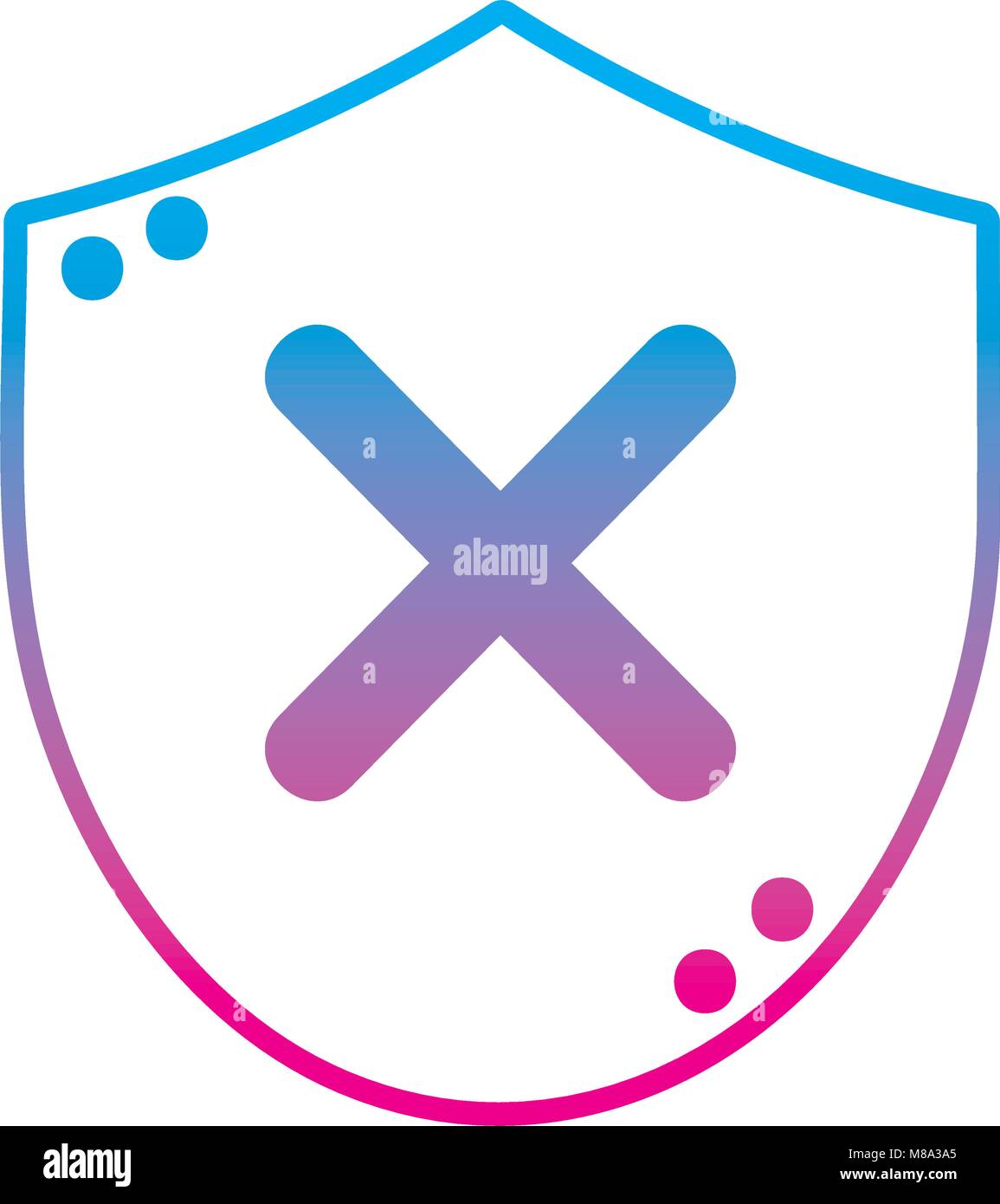 degraded line bad shield security protection sign Stock Vector Image ...
