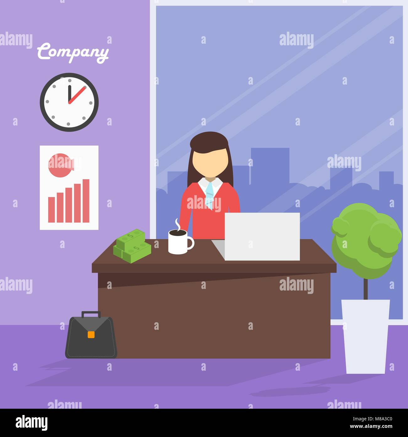 Workplace manager, vector illustration Stock Vector Image & Art - Alamy