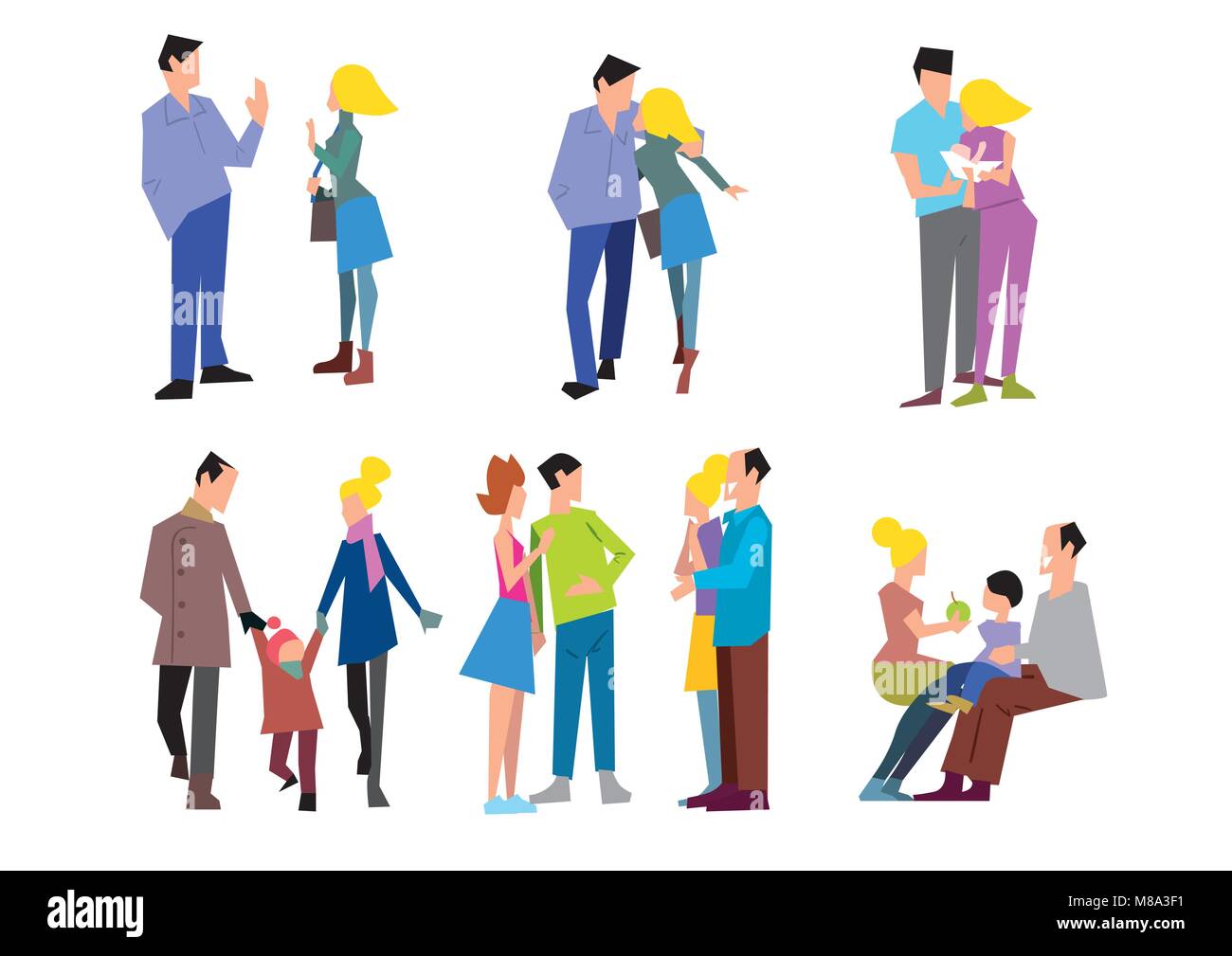 Stages family isolated on white background Stock Vector Image & Art - Alamy