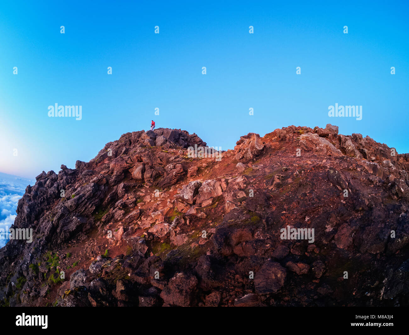 Mount Pico at sunrise, Pico Island, Azores, Portugal Stock Photo - Alamy