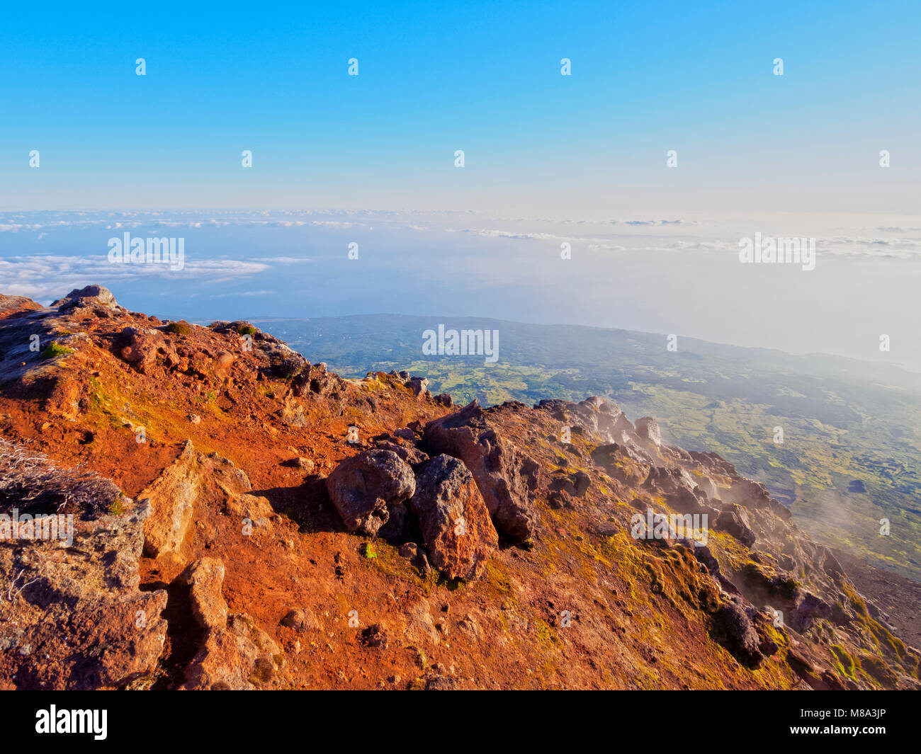Mount Pico at sunrise, Pico Island, Azores, Portugal Stock Photo - Alamy
