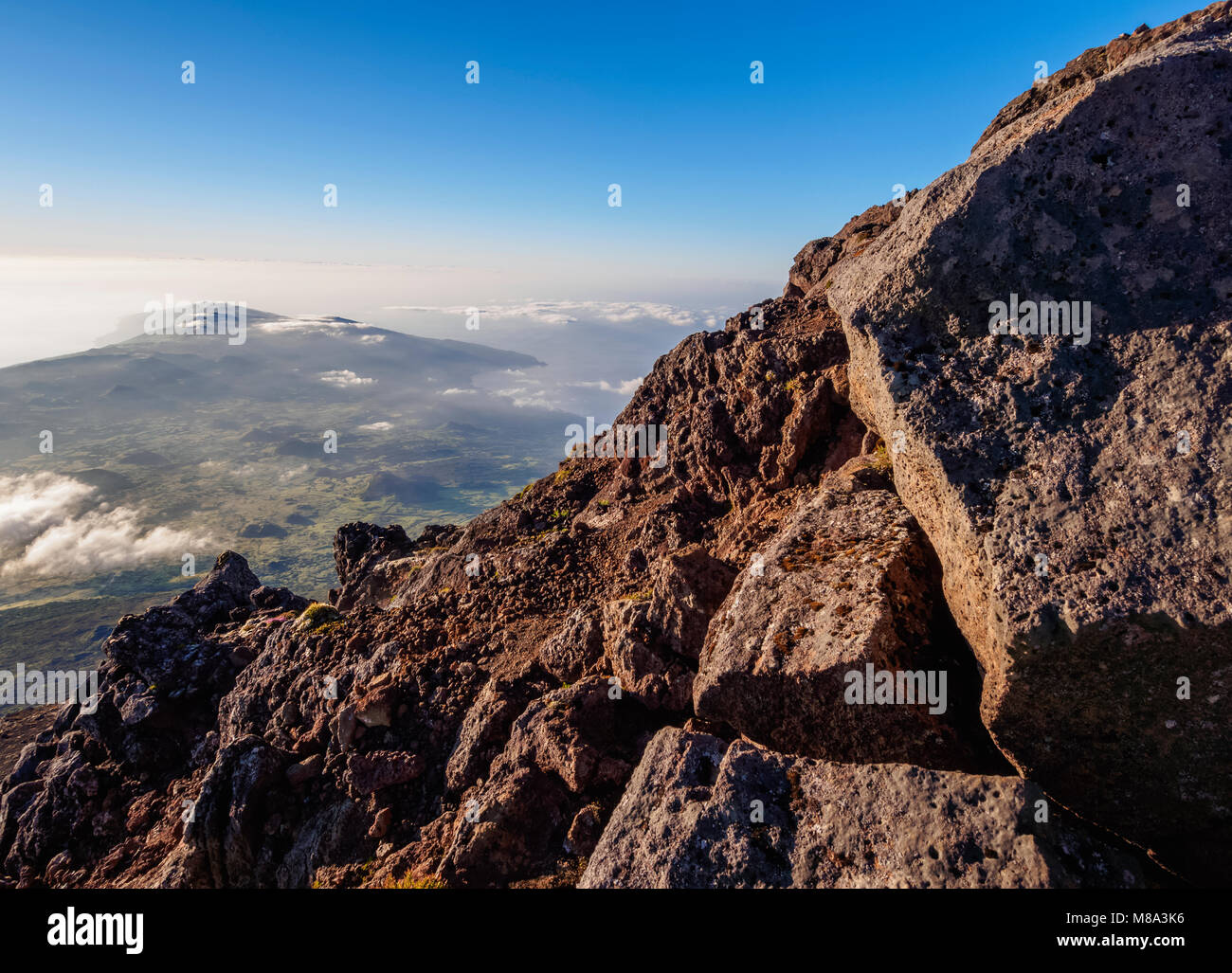 Mount Pico at sunrise, Pico Island, Azores, Portugal Stock Photo - Alamy