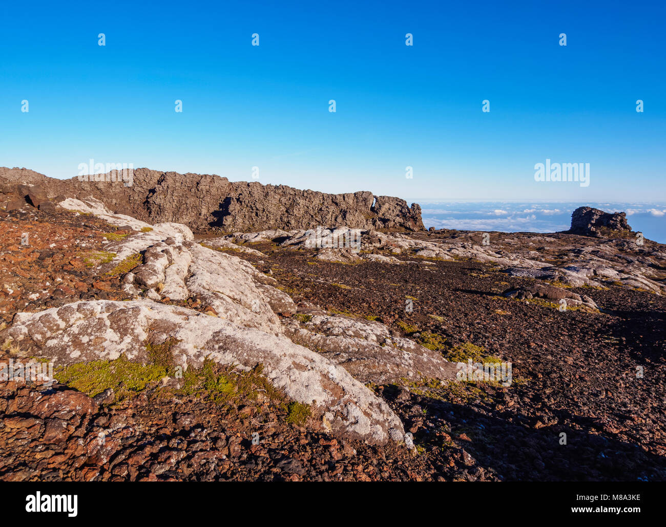 Pit crater of Pico Alto on the summit of Pico, Pico Island, Azores ...