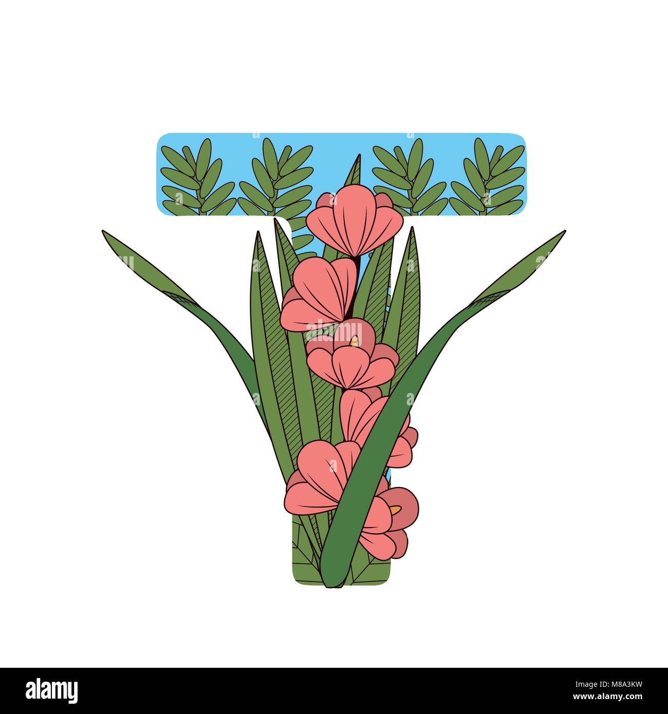 T font letter Stock Vector Image & Art - Alamy