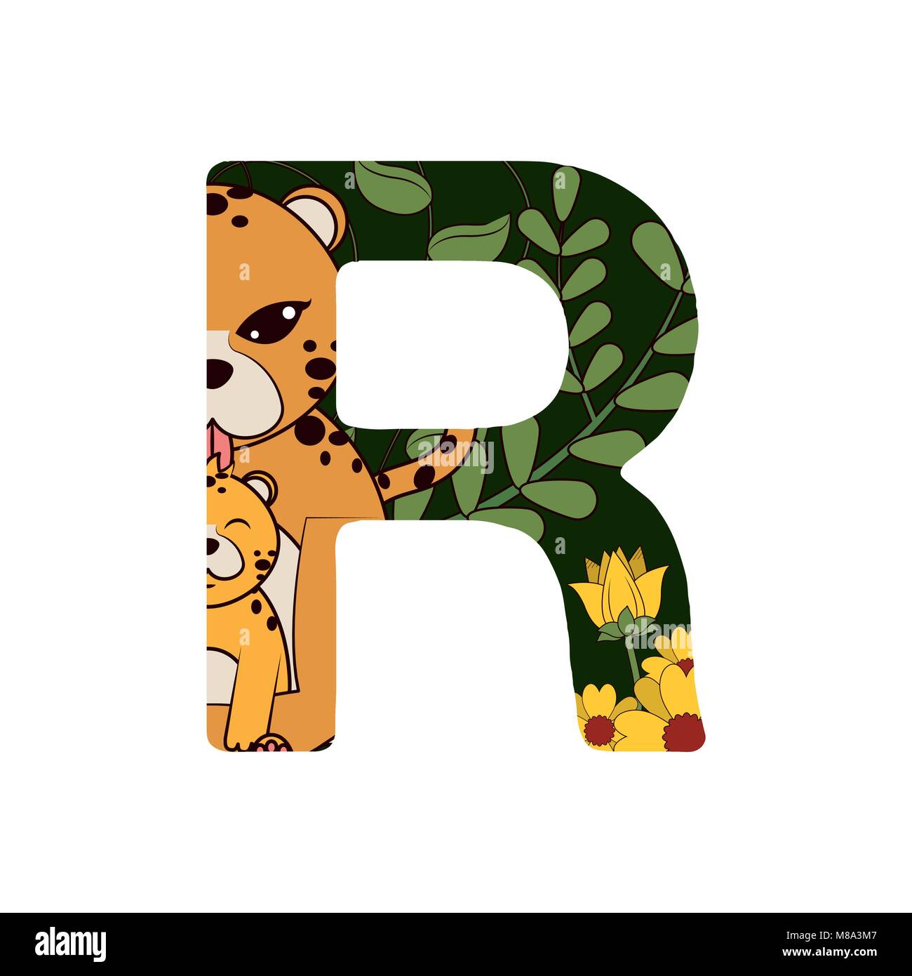 R font letter Stock Vector Image & Art - Alamy