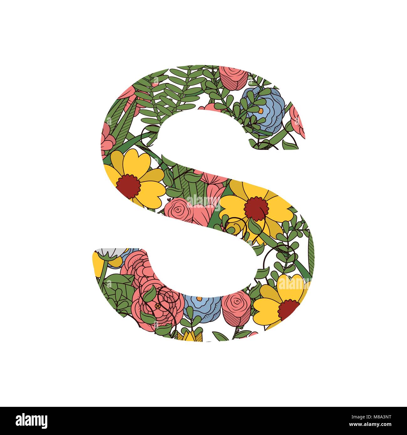 S font letter Stock Vector Image & Art - Alamy