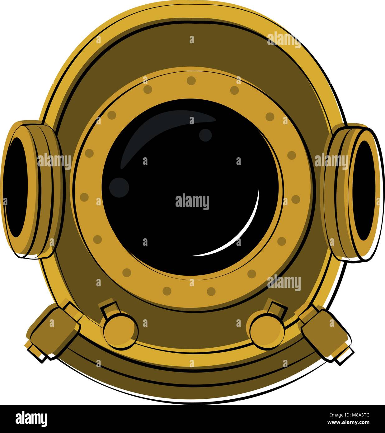 Antique diving helmet vector illustration graphic design Stock Vector ...
