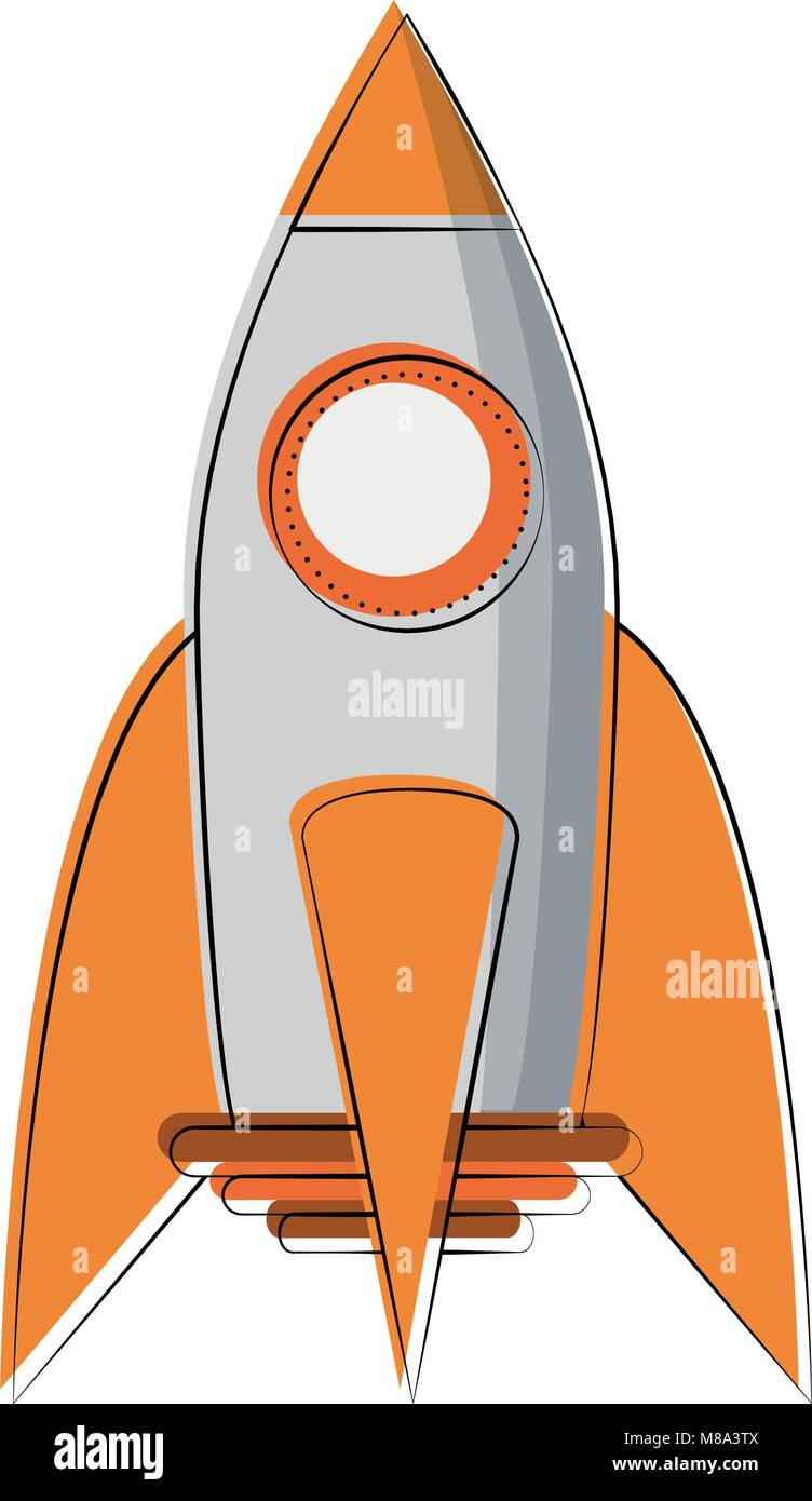 Spaceship rocket cartoon vector illustration graphic design Stock ...