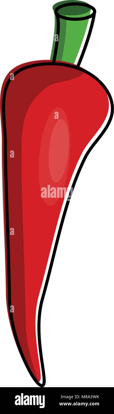 Chilli spicy vegetable vector illustration graphic design Stock Vector ...