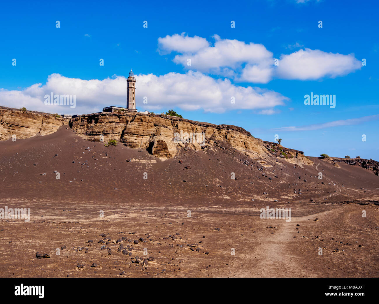 Capelinhos Lighthouse, Faial Island, Azores, Portugal Stock Photo - Alamy