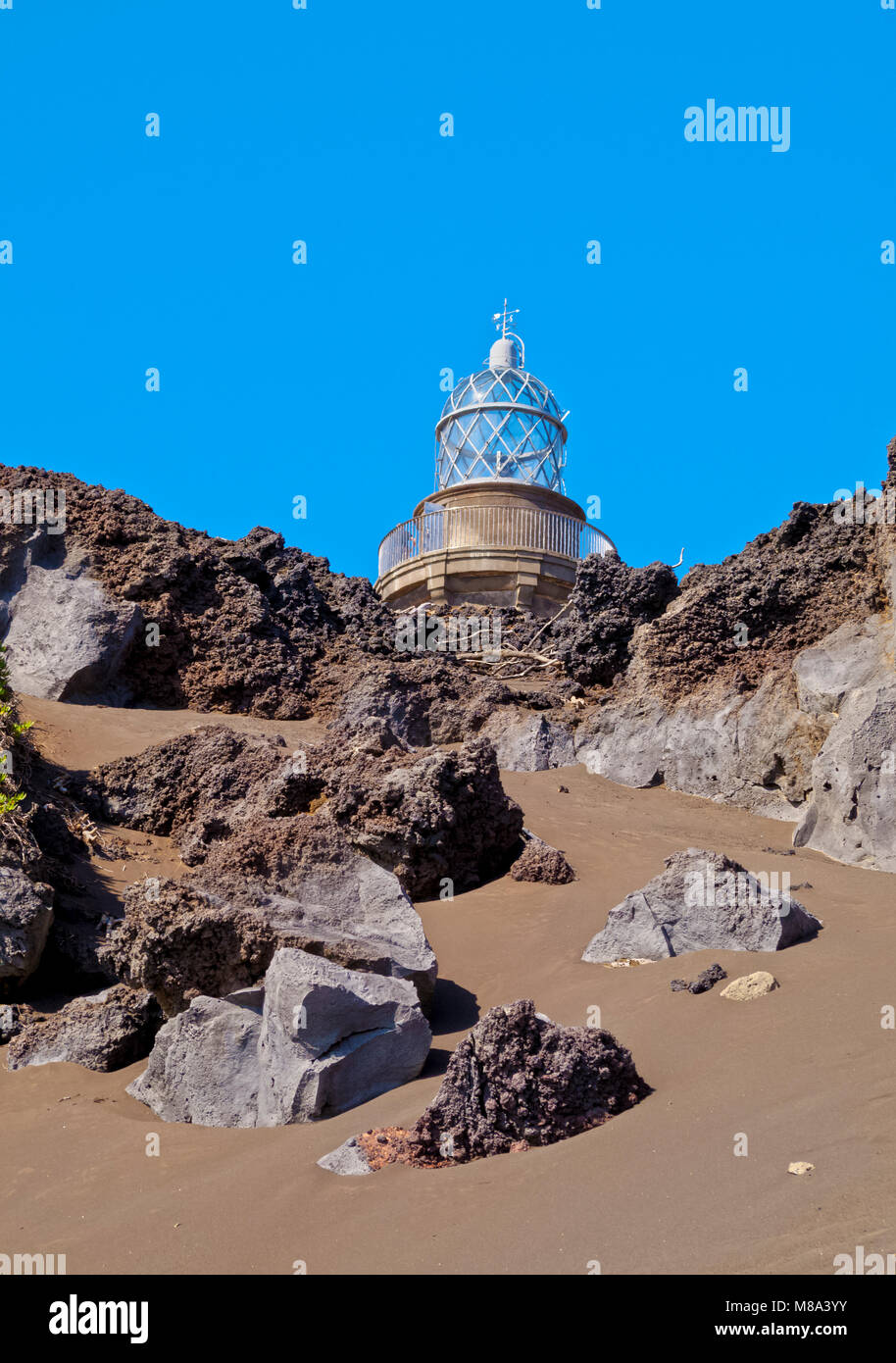 Capelinhos Lighthouse, Faial Island, Azores, Portugal Stock Photo - Alamy
