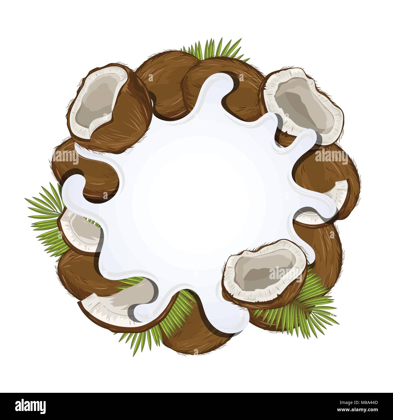 Coconut drink splash Stock Vector Images - Alamy