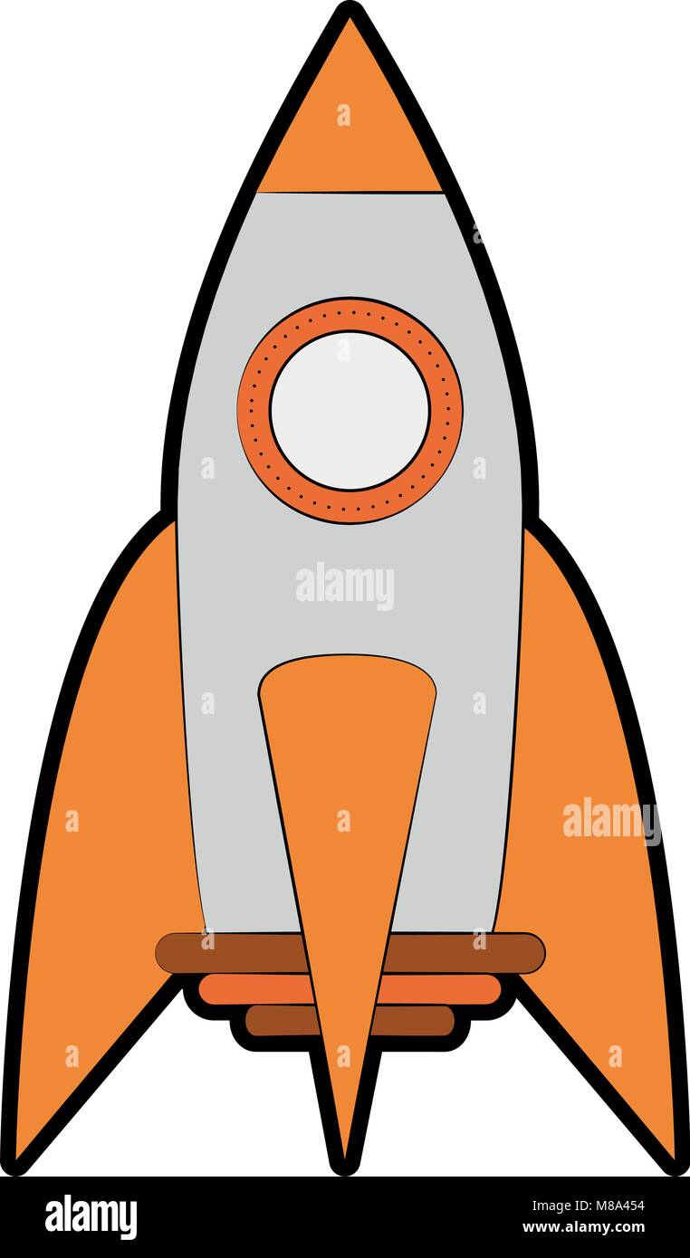 Spaceship rocket cartoon vector illustration graphic design Stock ...