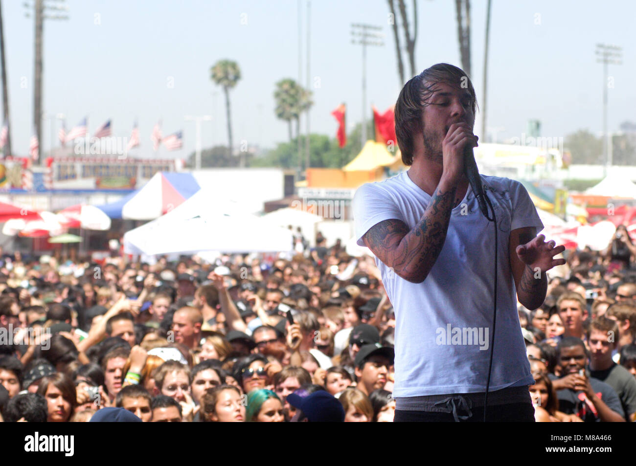 Craigery "Craig" Owens of Chiodos performs on stage during the Vans ...
