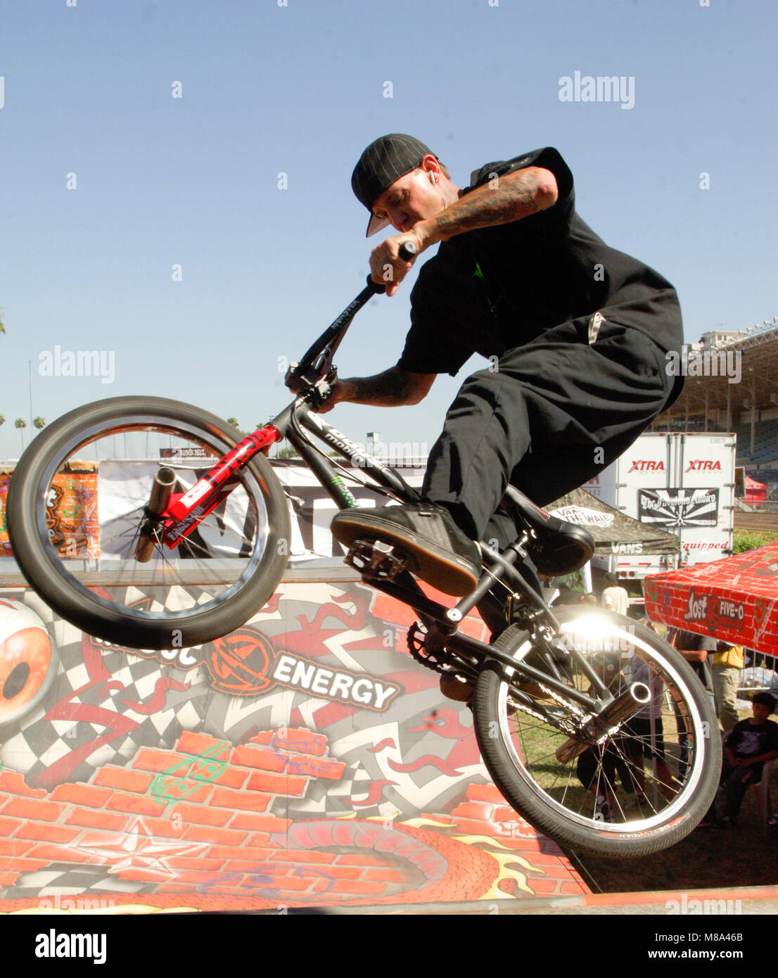 Athlete Rick Thorne performs on stage during the Vans Warped Tour 2007 ...