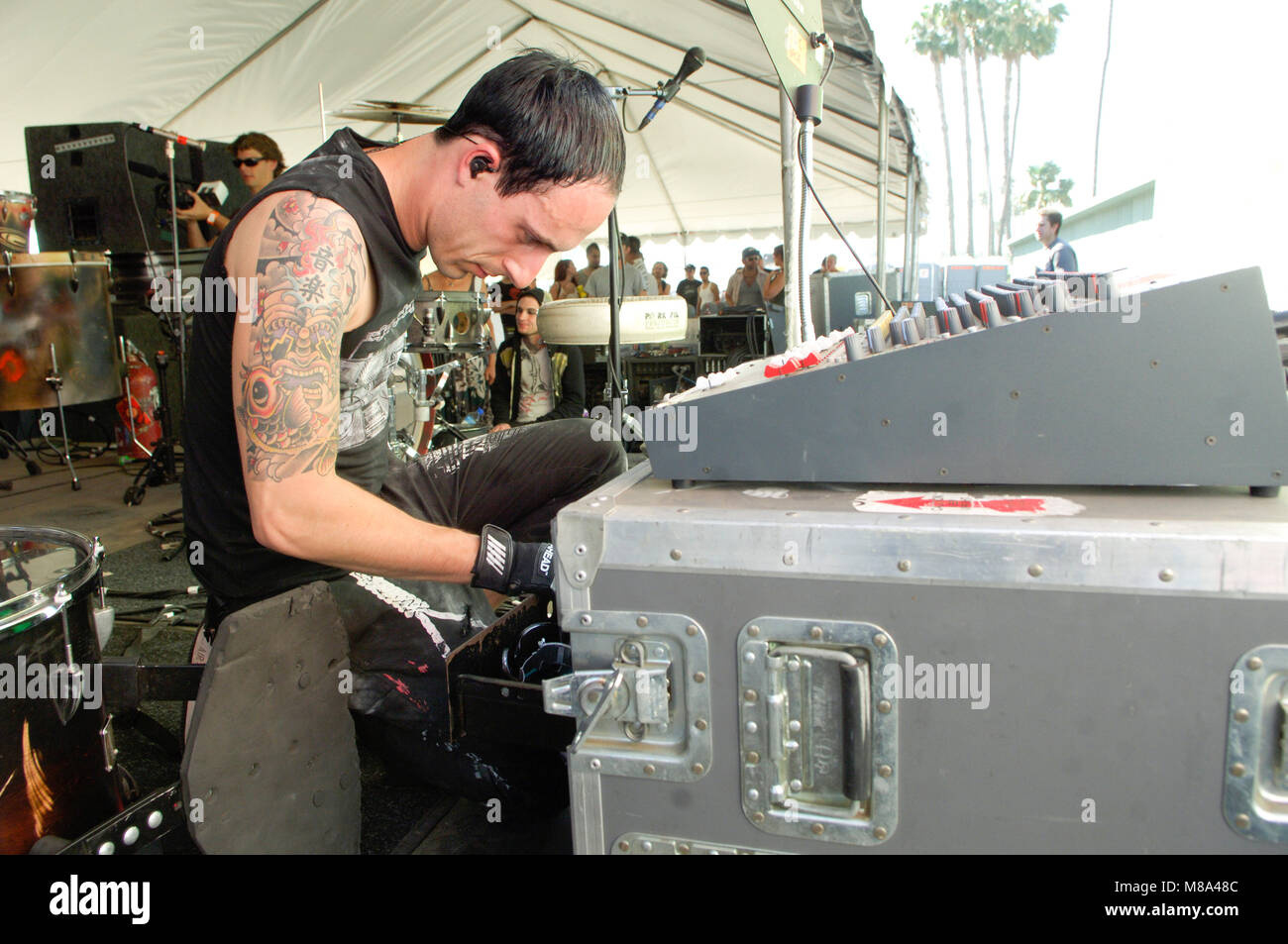 Frank Zummo of Street Drum Corps performs on stage during the Vans ...