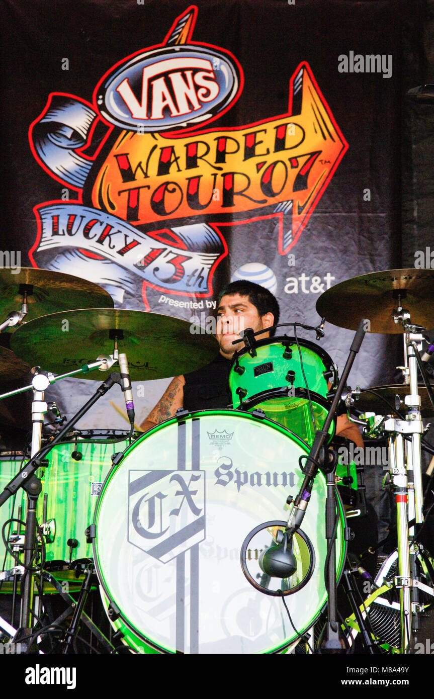 The Briggs performs on stage during the Vans Warped Tour 2007 Stock ...