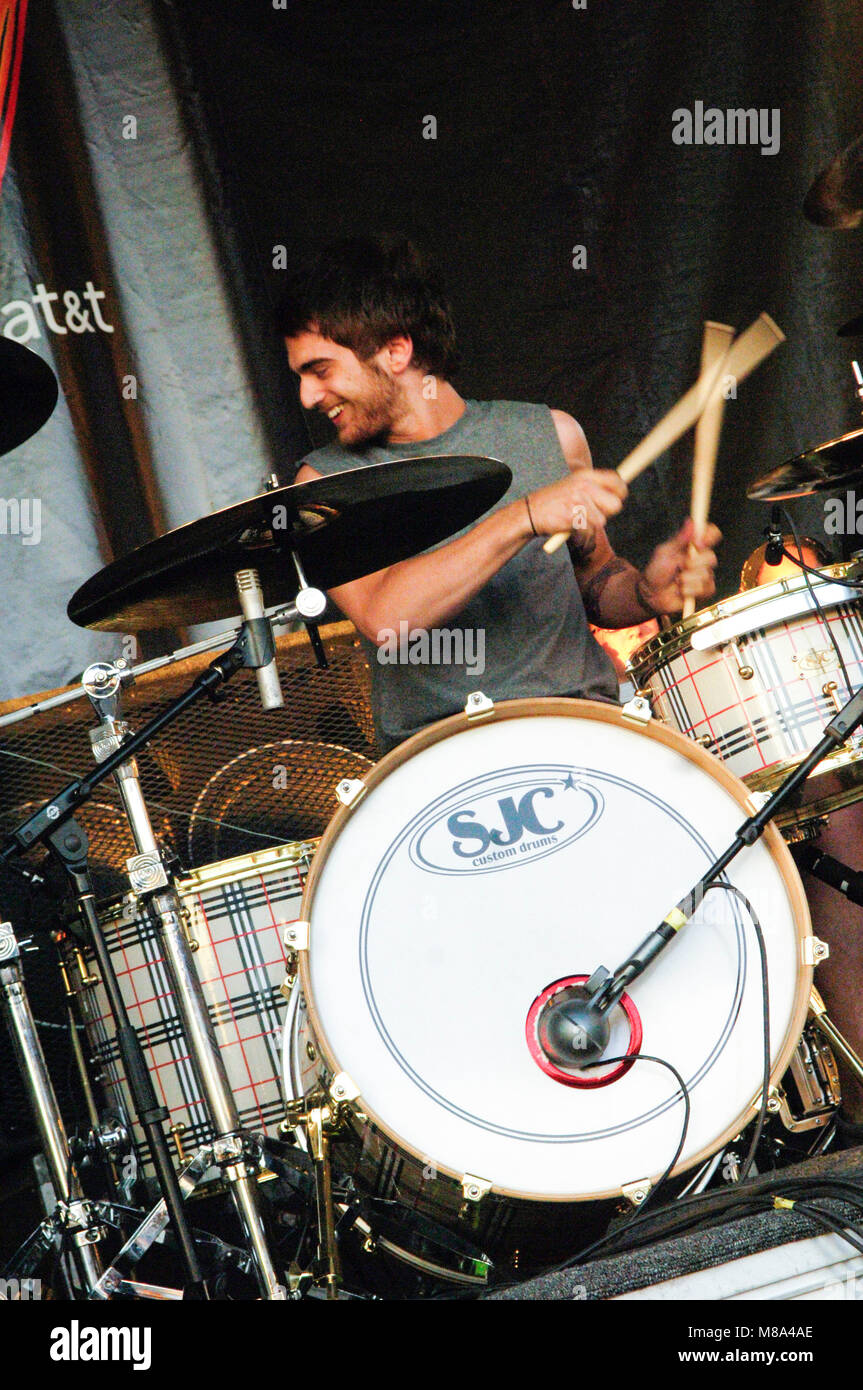 Tom Falcone of Cute is what we aim for performs on stage during the ...