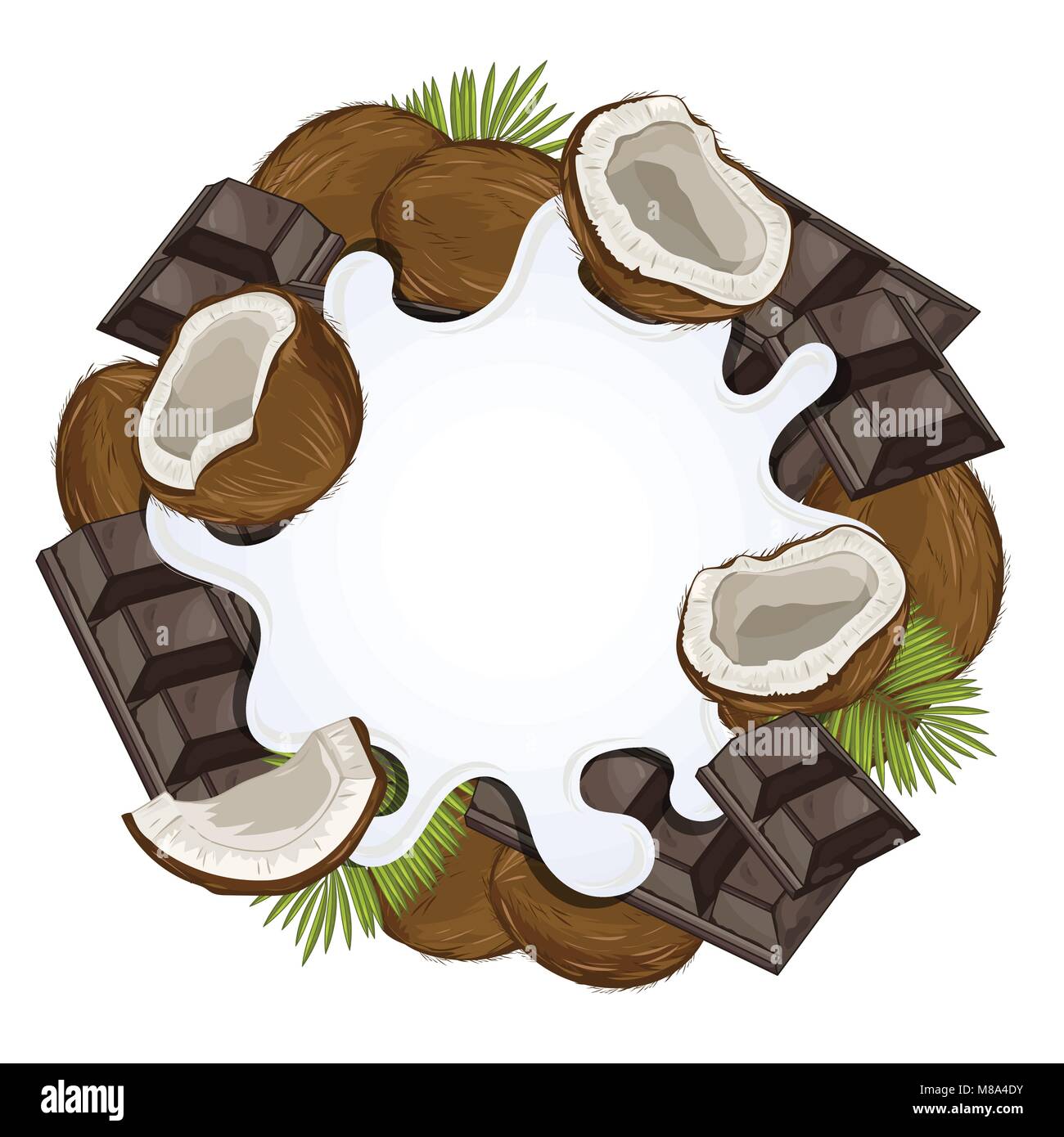 Yoghurt coconut Stock Vector Images - Alamy