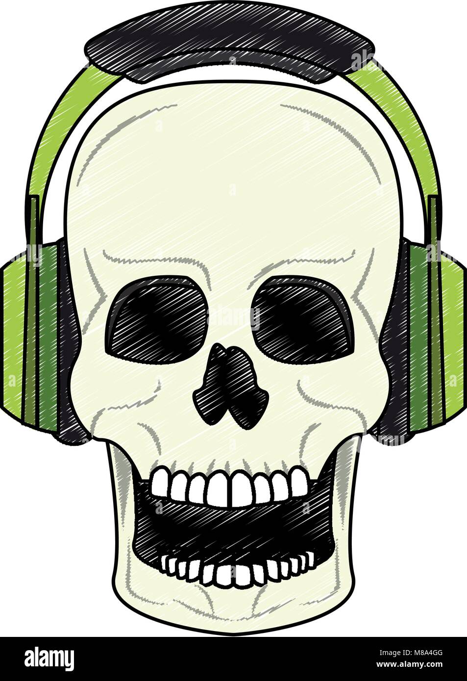Cool skull cartoon vector illustration graphic design Stock Vector ...