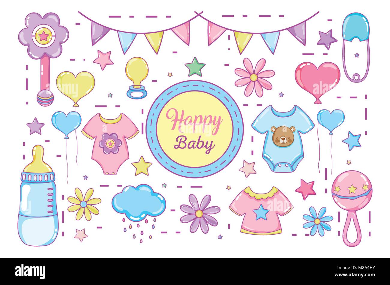 Happy baby cartoons Stock Vector Image & Art - Alamy