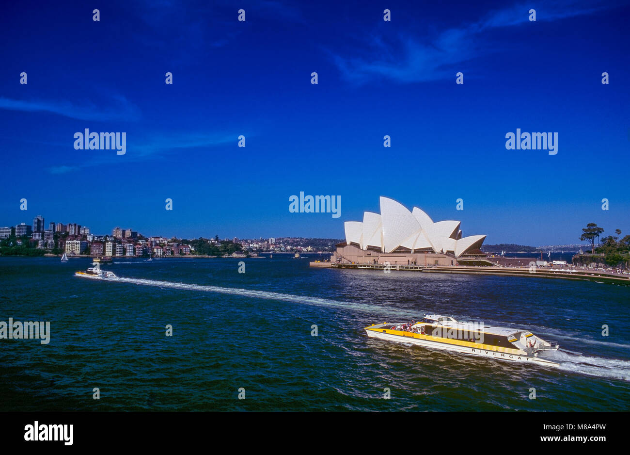 Sydney Harbour and Sydney Opera House in Australia, seen from Circular ...