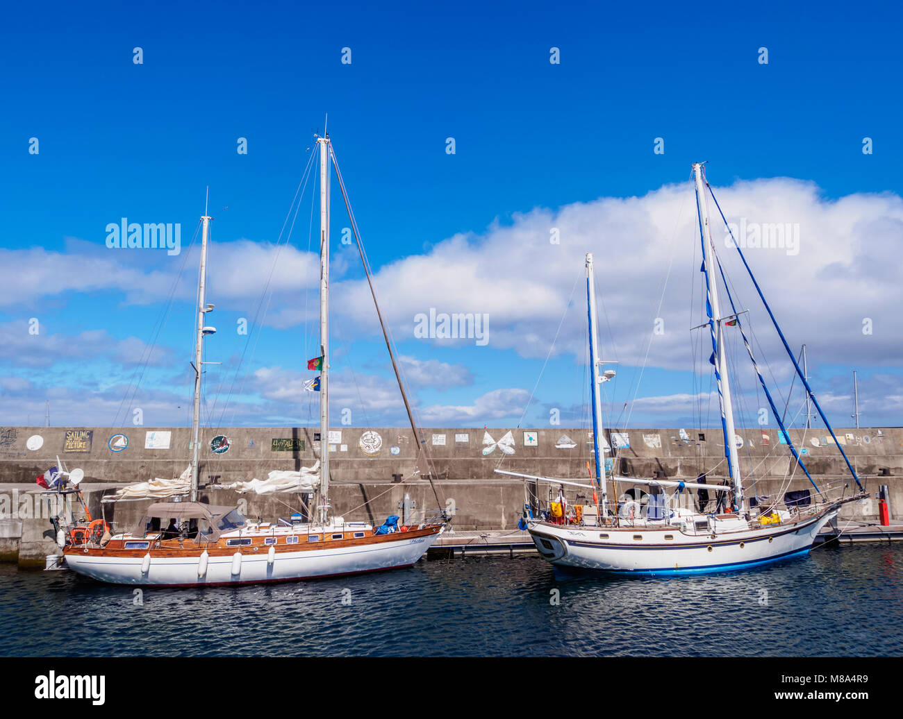 Port in Lajes das Flores, Flores Island, Azores, Portugal Stock Photo ...