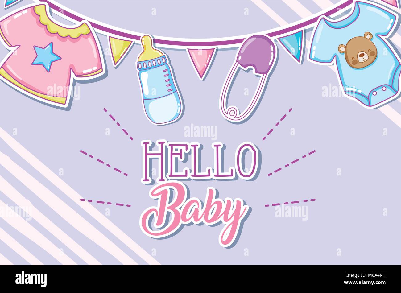 Hello baby card Stock Vector Image & Art - Alamy