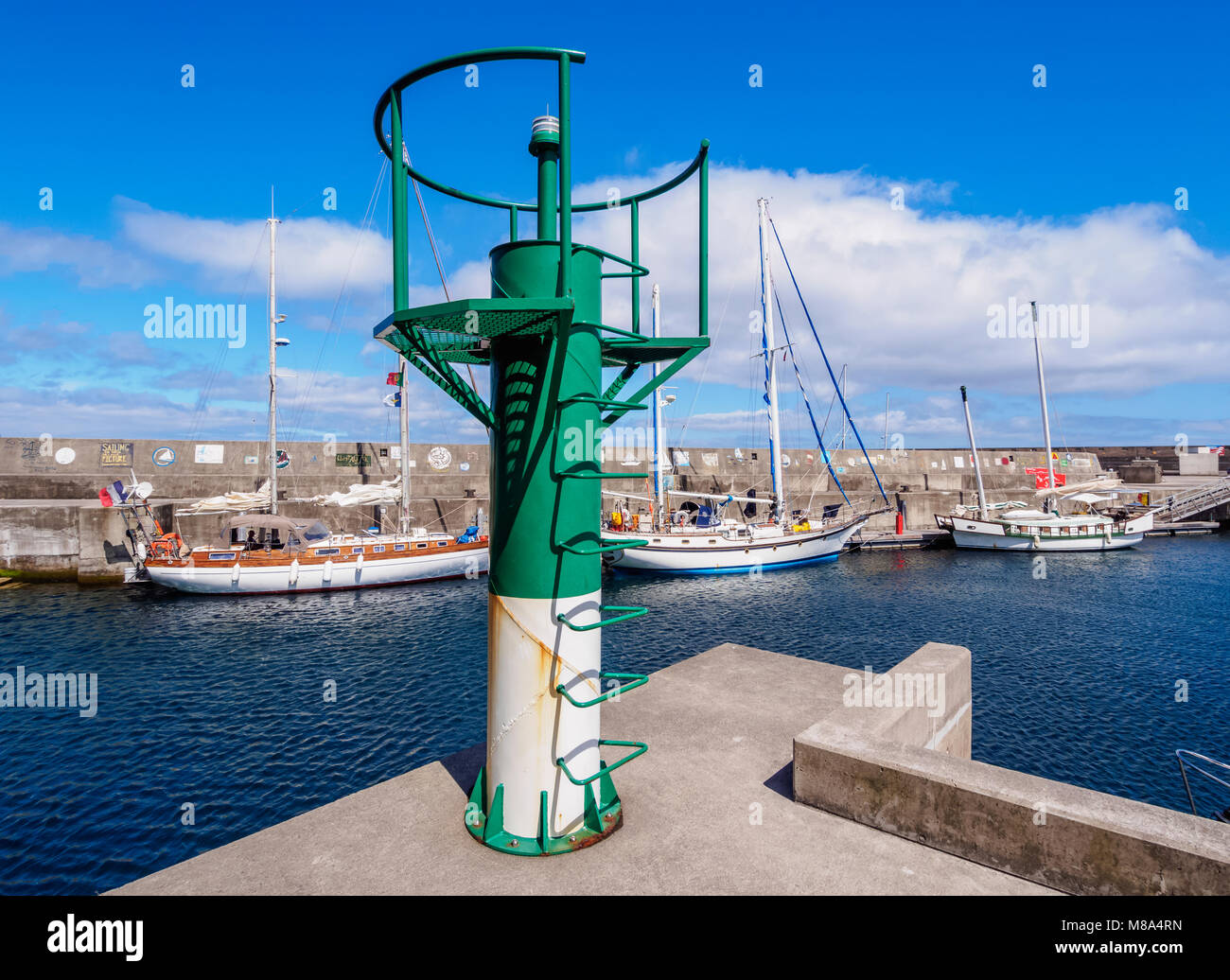 Port in Lajes das Flores, Flores Island, Azores, Portugal Stock Photo ...