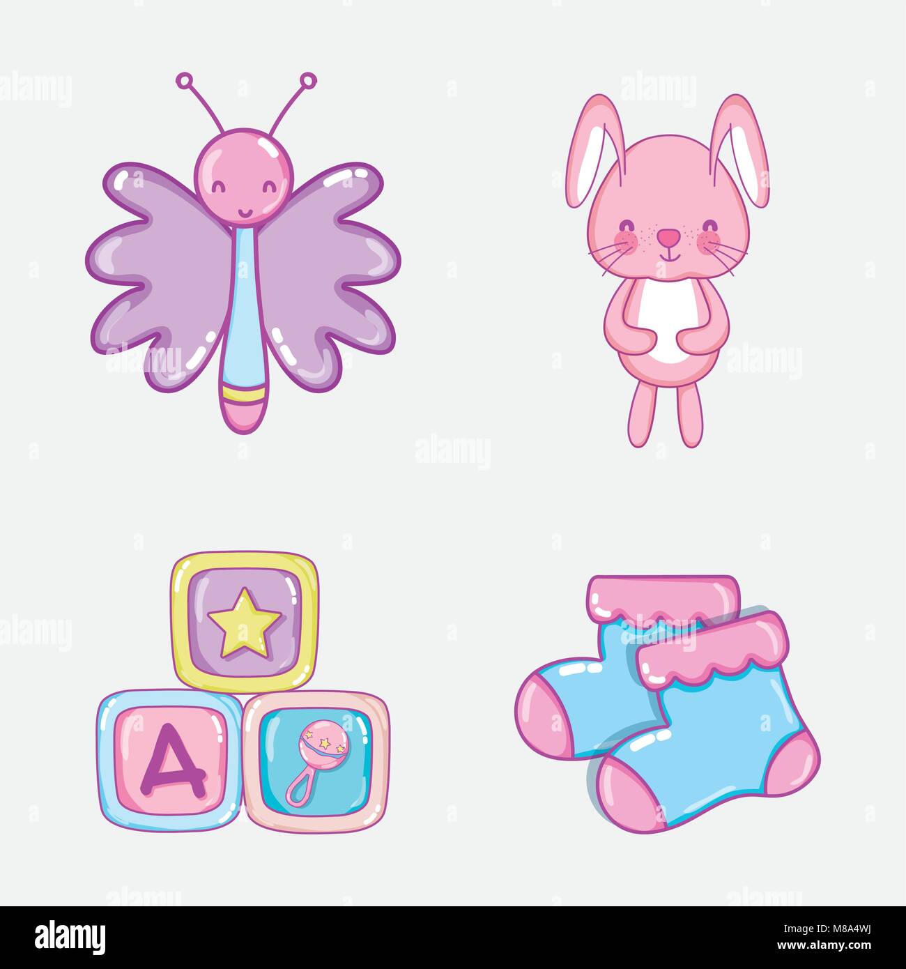 Cute cartoons collection Stock Vector Image & Art - Alamy