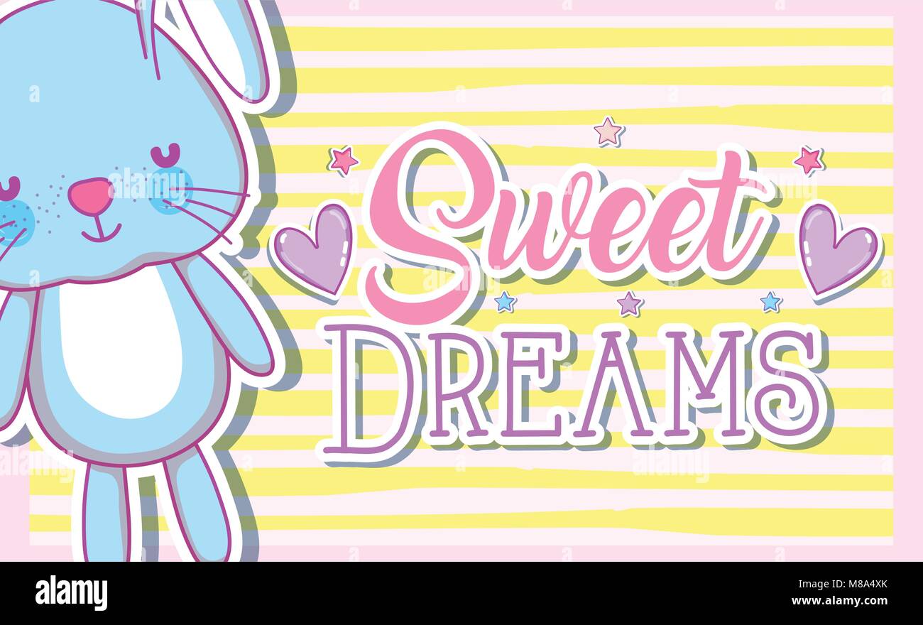 Sweet dreams card with cute bunny Stock Vector Image & Art - Alamy