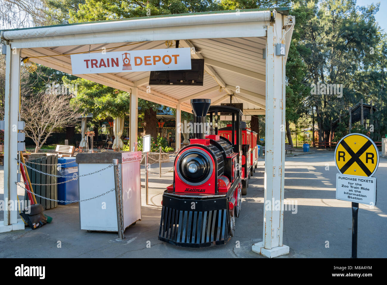 Sacramento, FEB 20: Fun little red train in the Zoo on FEB 20, 2018 at ...
