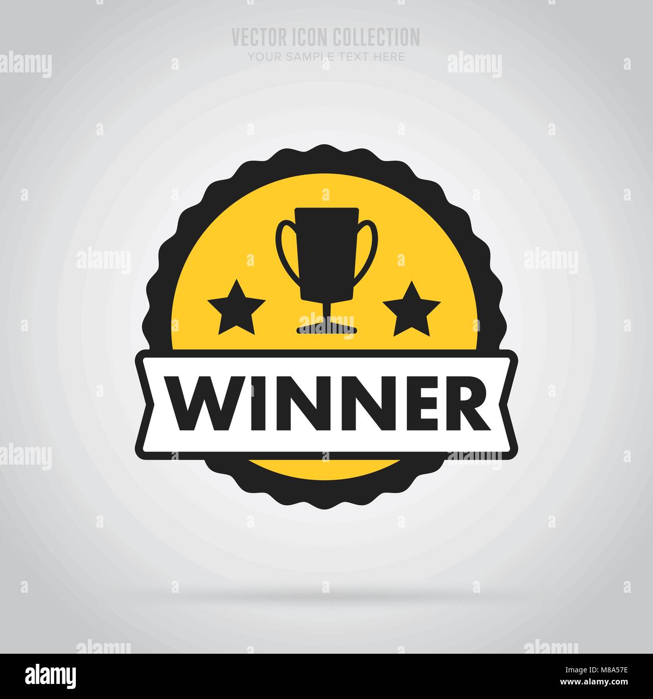 Winner isolated badge, label or sticker, vector Stock Vector Image ...