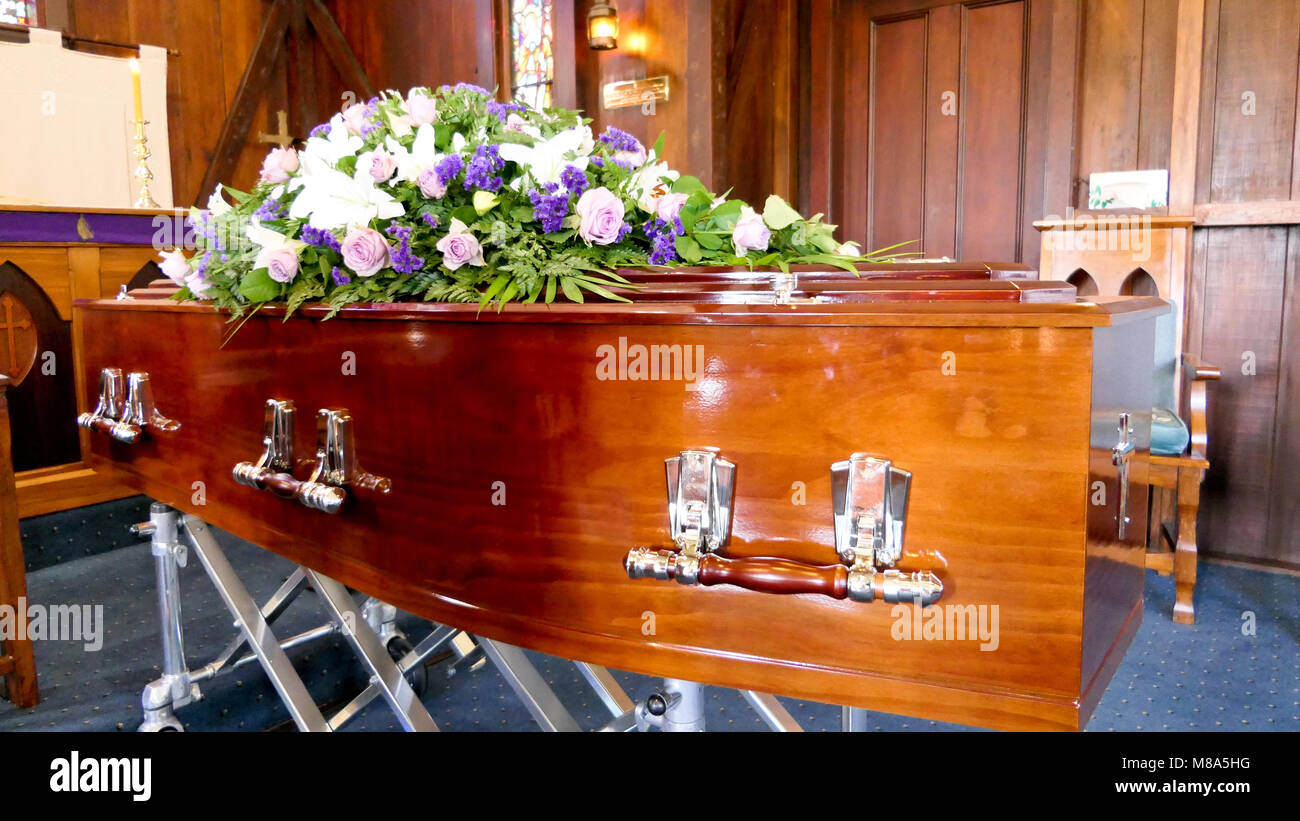 shot of religious chapel or funeral home for funeral service Stock ...