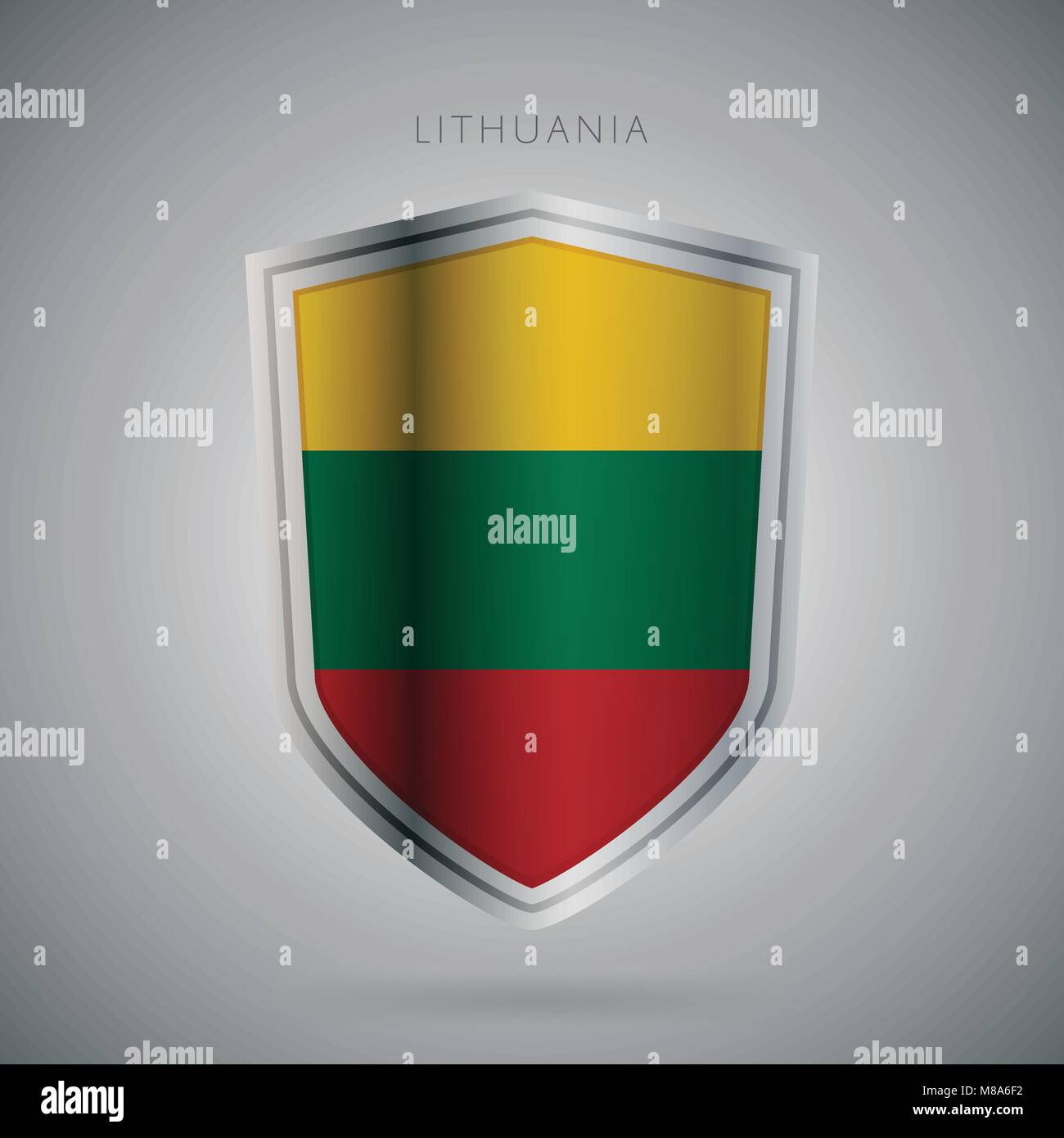 Europe flags series, vector. Lithuania icon Stock Vector Image & Art ...