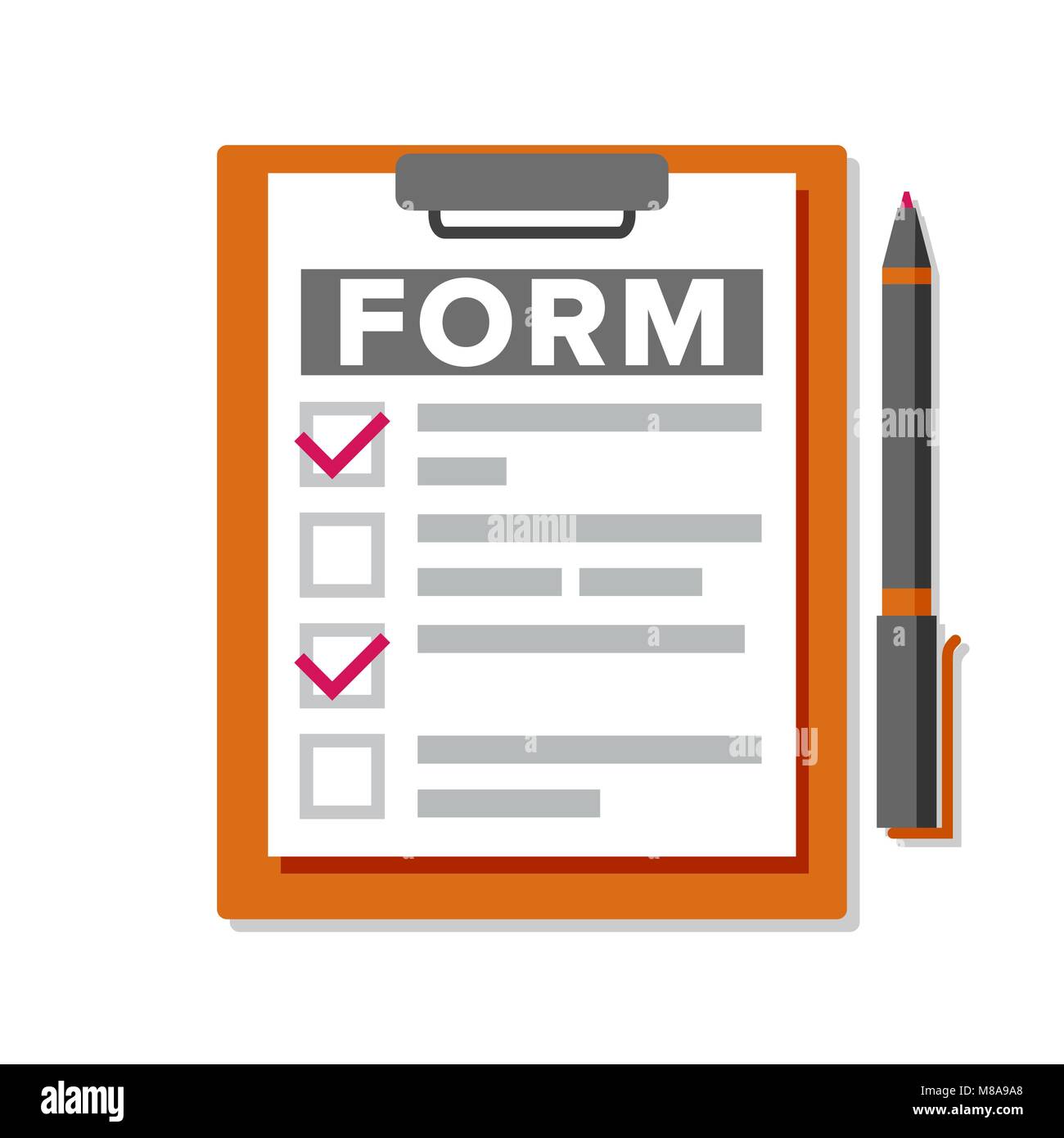 Claim Form Vector. Business Document. Accident, Survey, Exam, Insurance ...