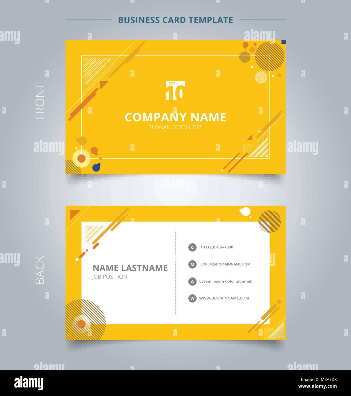 Creative business card and name card template geometric composition ...
