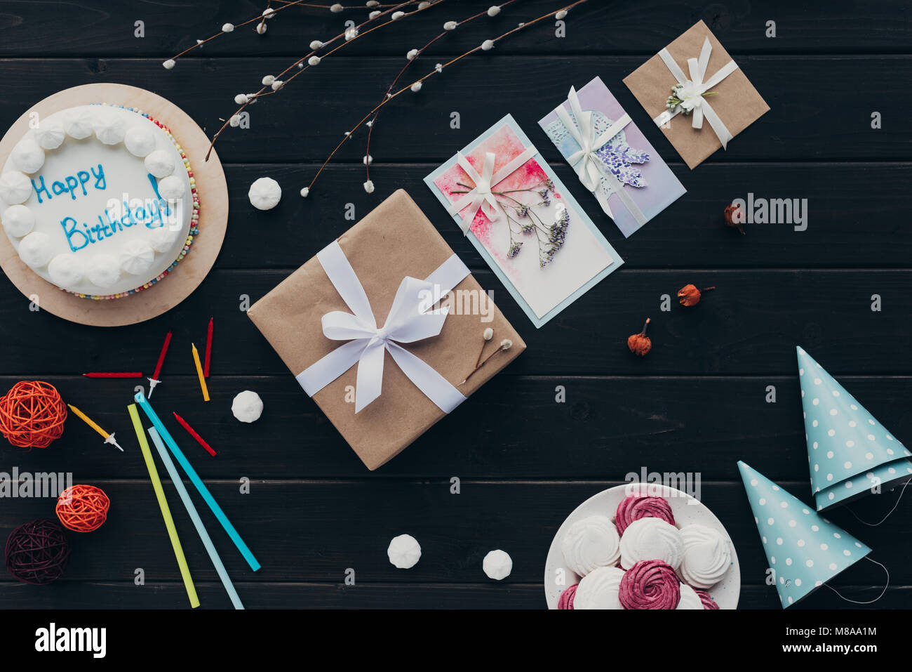 present box and postcards Stock Photo - Alamy