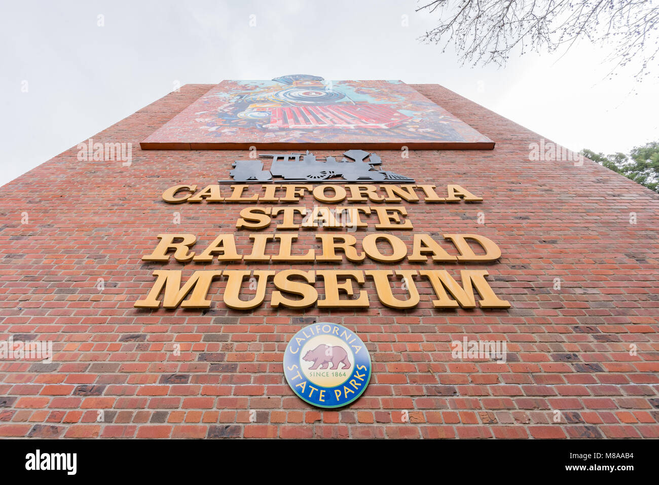 Exterior view of the California State Railroad Museum at Sacramento ...