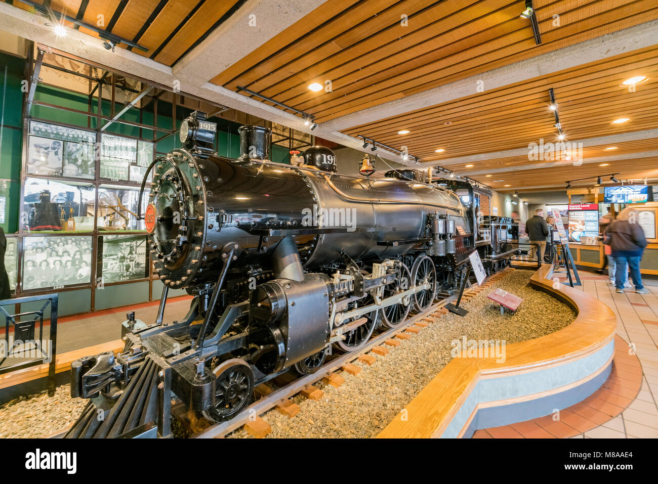 Sacramento, FEB 22: Interior view of the California State Railroad ...