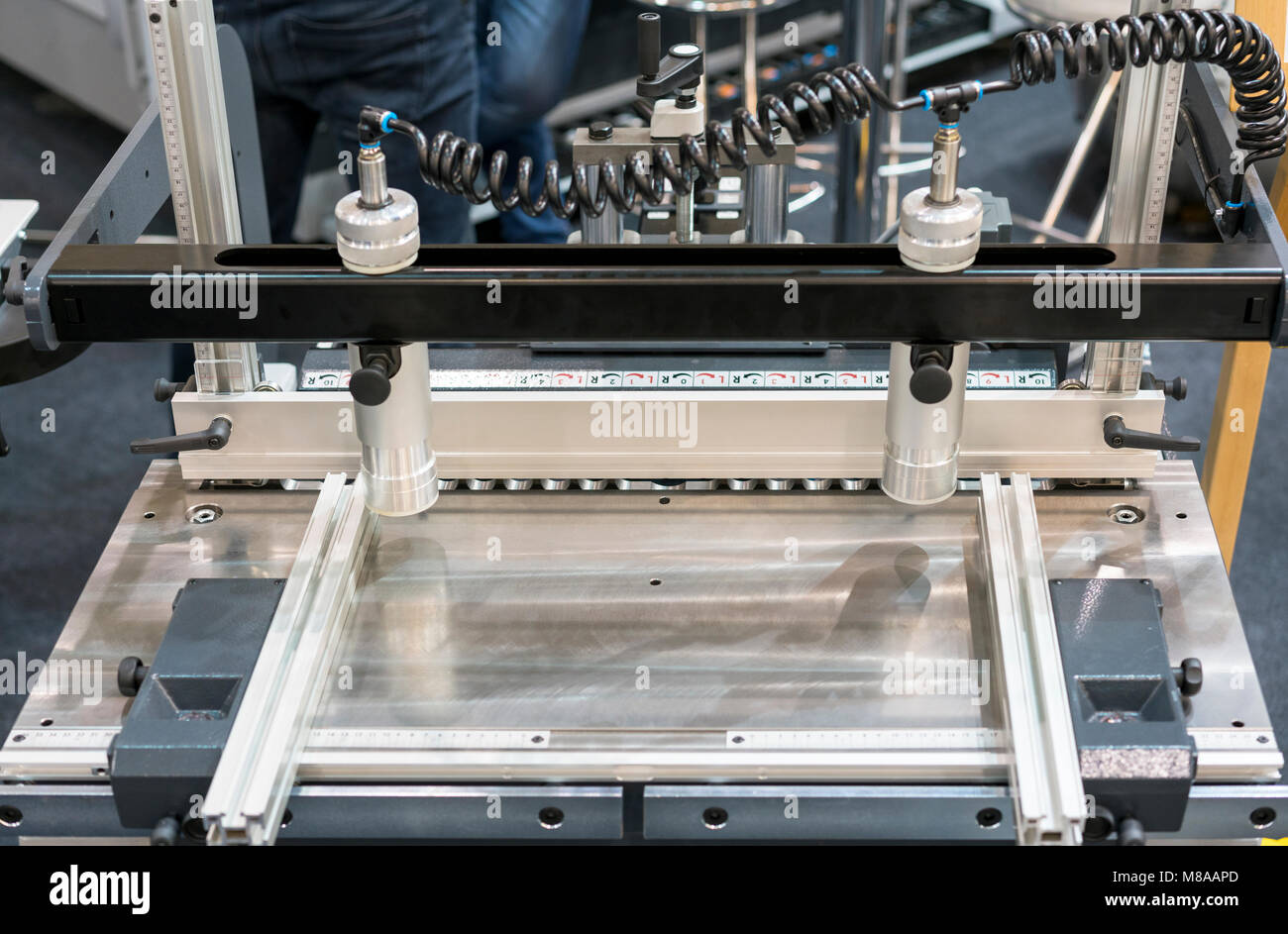 Industrial milling engraving machine closeup Stock Photo - Alamy