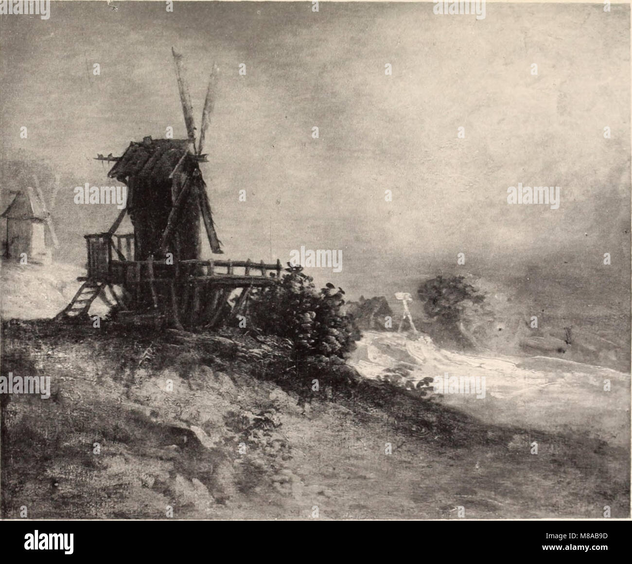 Georges Michel - The Windmill Stock Photo - Alamy