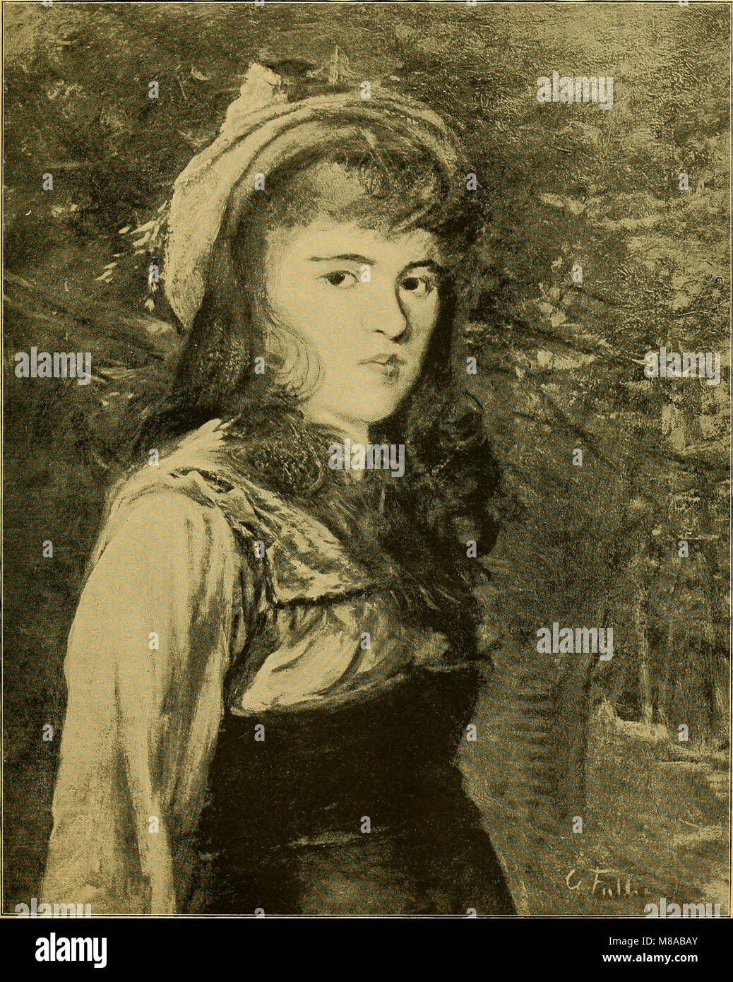 George Fuller - The Puritan Girl Stock Photo - Alamy